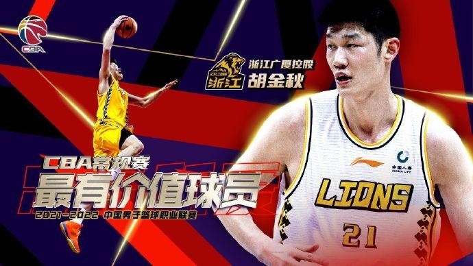 MVP！广厦队中锋胡金秋当选CBA常规赛最有价值球员_PP视频体育频道